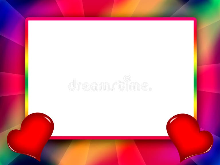 Coloring Frame Border Heart Stock Illustrations – 445 Coloring Frame ...