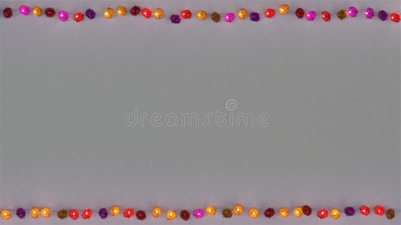 Frame of Colorful Rotang String Lights 3D Render Illustration Stock ...