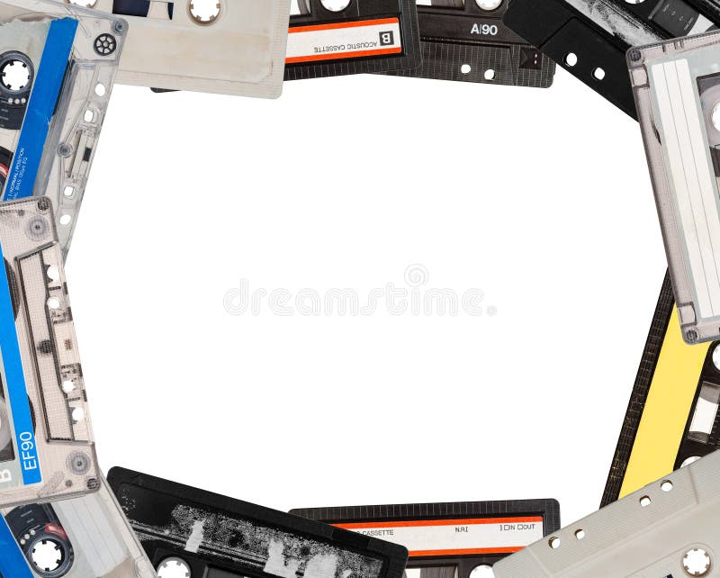 Frame compact cassettes stock image. Image of cassette - 59197929