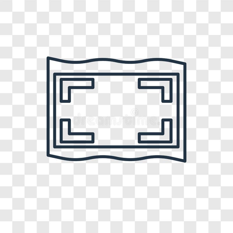 Frame Concept Vector Linear Icon Isolated On Transparent Background ...