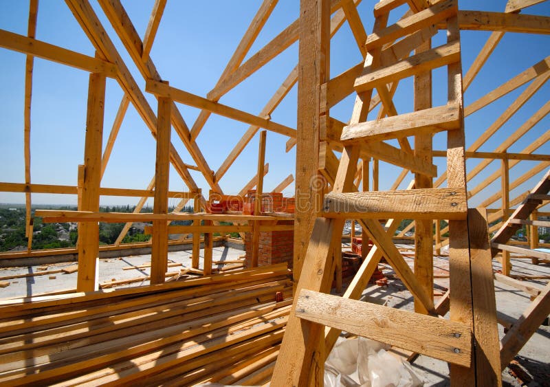 Frame construction stock photo. Image of architecture - 75789154