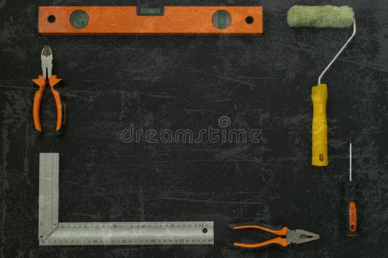 Frame of Construction Tools. Stock Image - Image of design, brand ...
