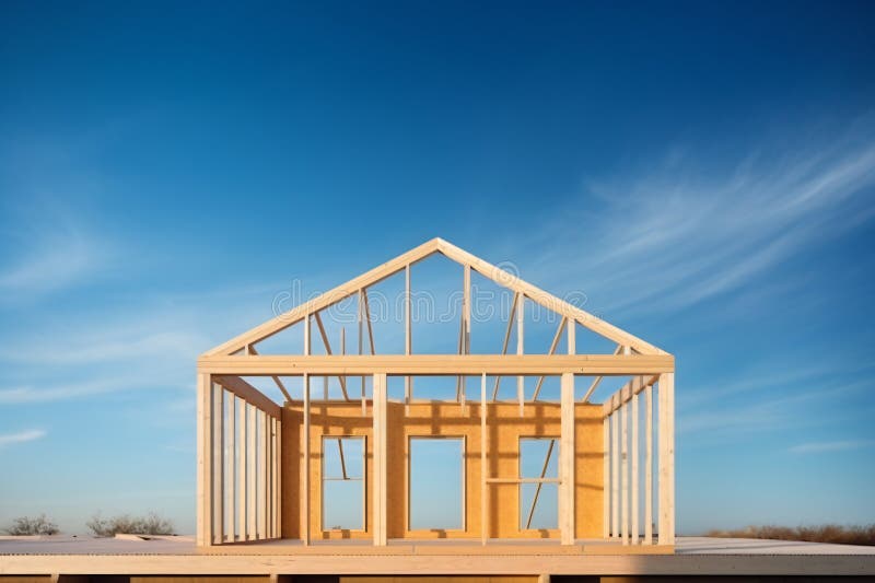 Frame Construction, Wooden Frame House, Wooden Framework, Stock Image ...