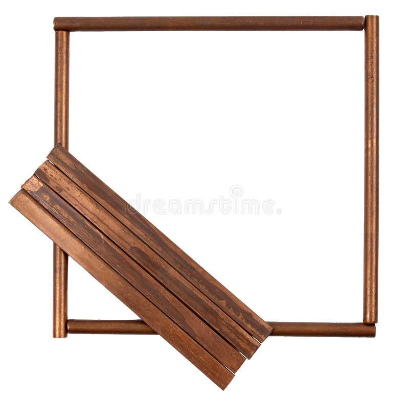 Frame of copper wire stock photo. Image of isolated, path - 25201678