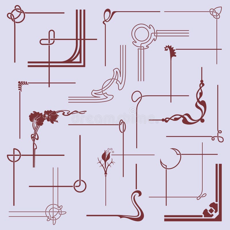 Frame corner elements stock vector. Illustration of invitation - 43363450