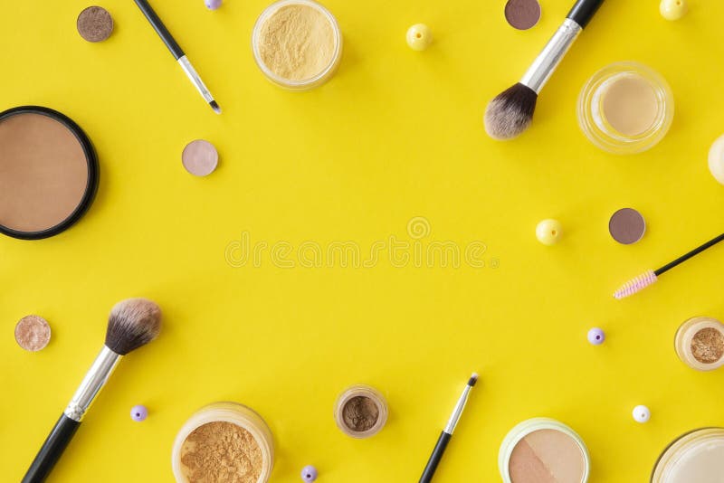 Frame of Cosmetics Make Up Photo Stock Photo - Image of accessory, care ...