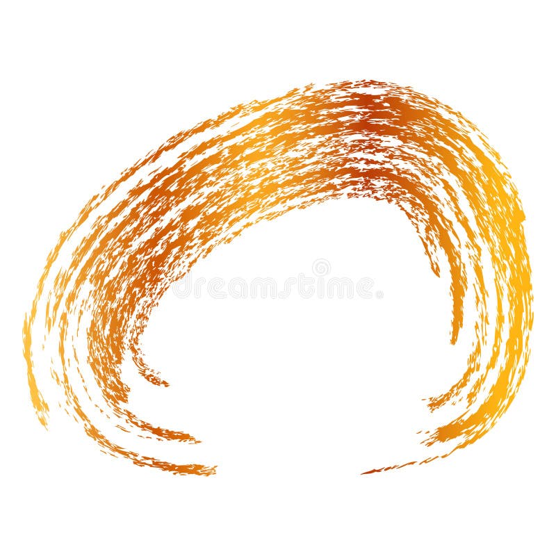 Frame from Crayon Effect, Golden Circle Shape, Simple Hand Draw Sketch ...