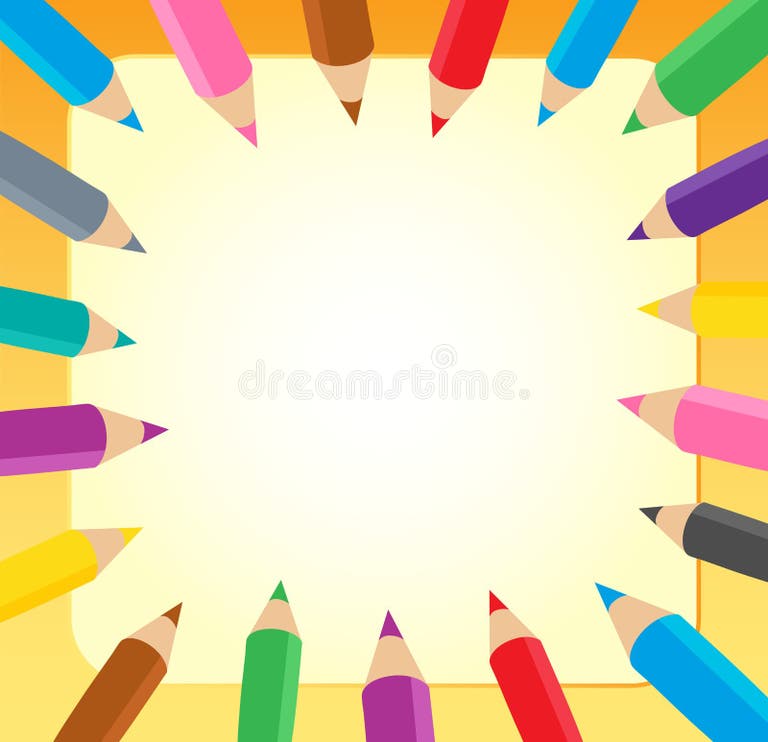 Colorful Crayons Frame Stock Illustrations – 2,496 Colorful Crayons ...