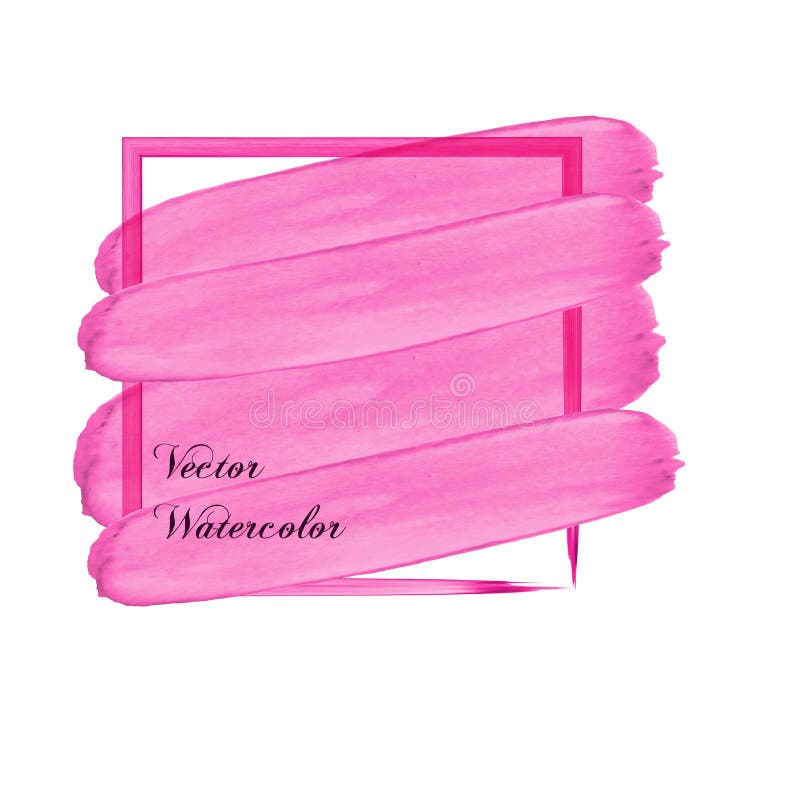 Frame with Crimson Watercolor Strokes Stock Illustration - Illustration ...