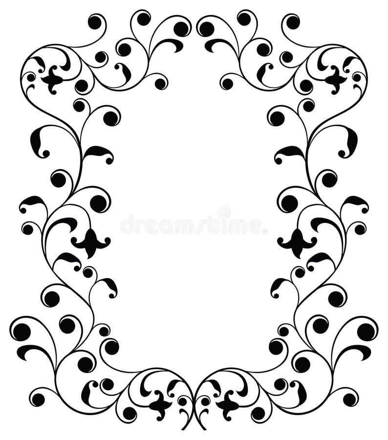 Frame with Curls, Border, Vector Stock Vector - Illustration of fancy ...
