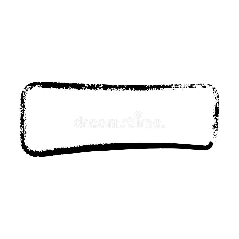 Frame Curved Rectangle Elongated Texture Element, Outline Border Grunge ...