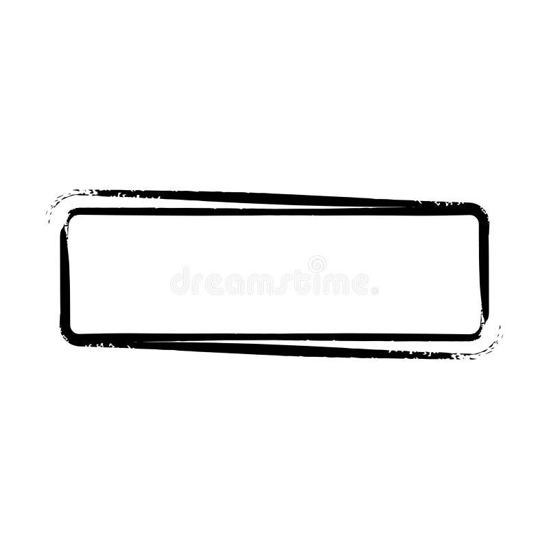 Frame Curved Rectangle Elongated Texture Element, Outline Border Grunge ...
