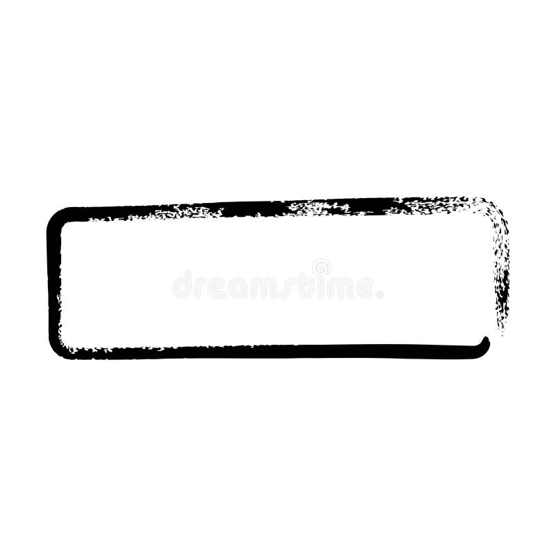 Frame Curved Rectangle Elongated Texture Element, Outline Border Grunge ...