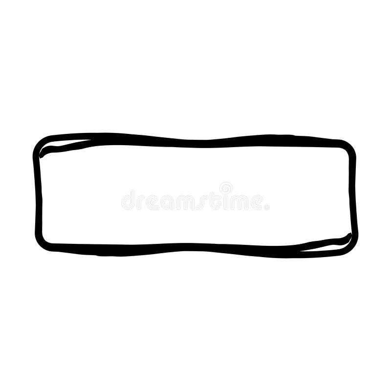 Frame Curved Rectangle Elongated Texture Element, Outline Border Grunge ...