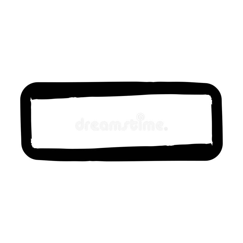 Frame Curved Rectangle Elongated Texture Element, Outline Border Grunge ...