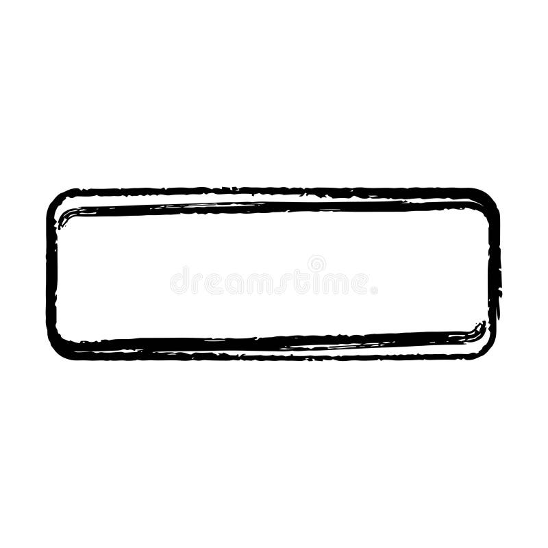 Frame Curved Rectangle Elongated Texture Element, Outline Border Grunge ...