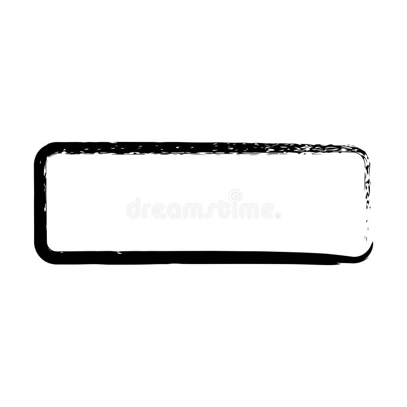 Frame Curved Rectangle Elongated Texture Element, Outline Border Grunge ...
