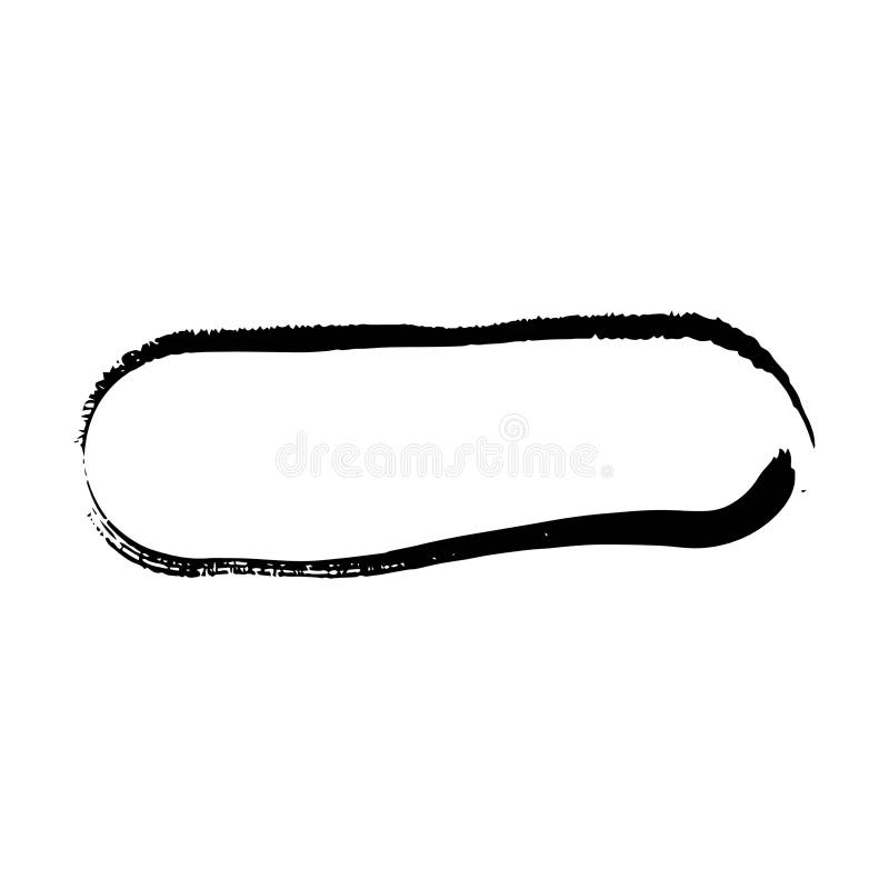 Frame Curved Rectangle Elongated Texture Element, Outline Border Grunge ...