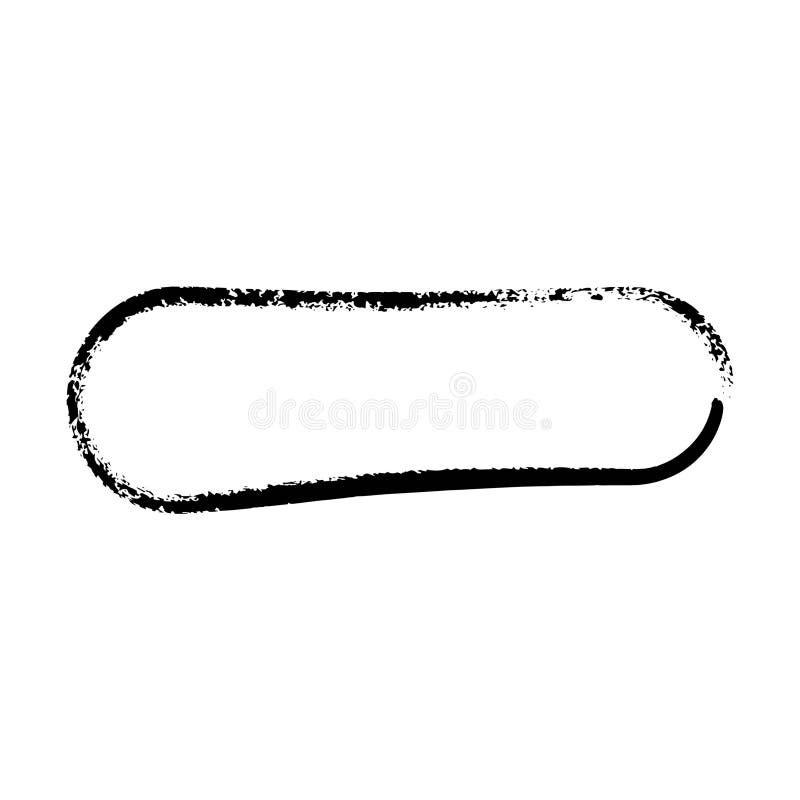 Frame Curved Rectangle Elongated Texture Element, Outline Border Grunge ...