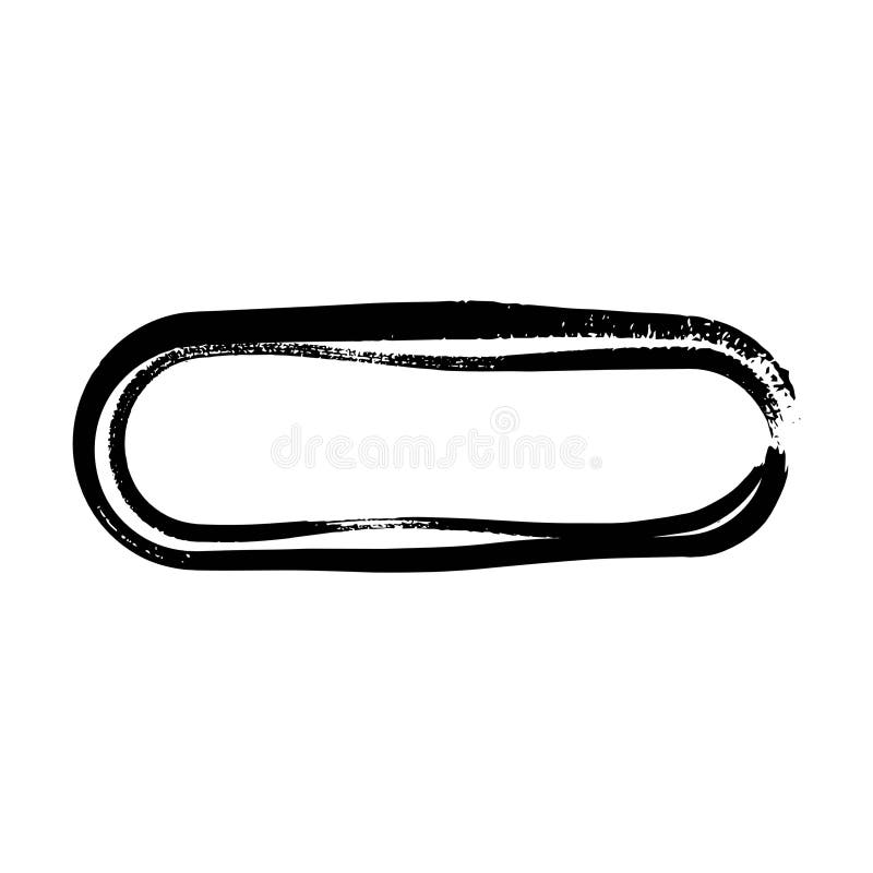 Frame Curved Rectangle Elongated Texture Element, Outline Border Grunge ...