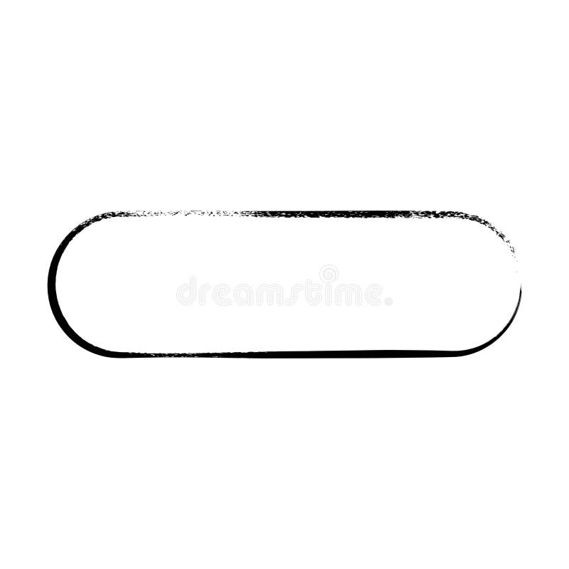 Frame Curved Rectangle Elongated Texture Element, Outline Border Grunge ...