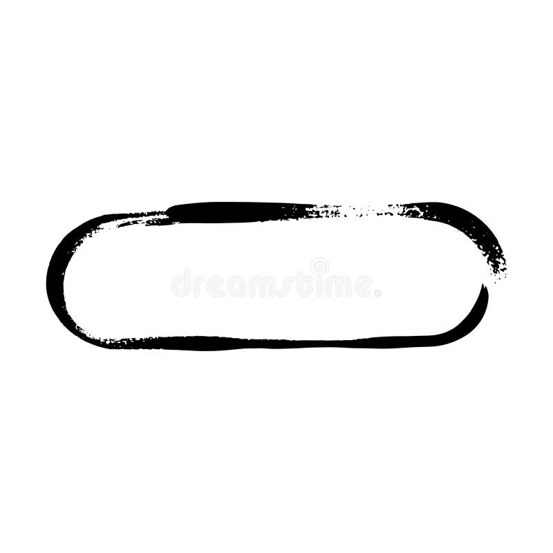 Frame Curved Rectangle Elongated Texture Element, Outline Border Grunge ...