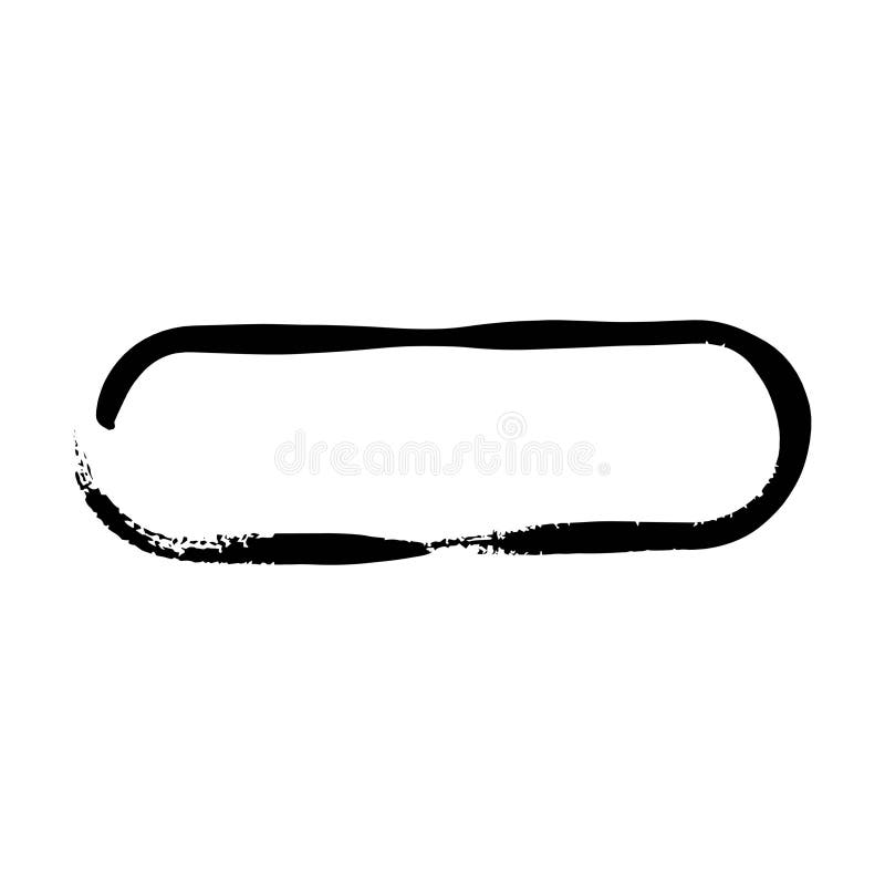 Frame Curved Rectangle Elongated Texture Element, Outline Border Grunge ...