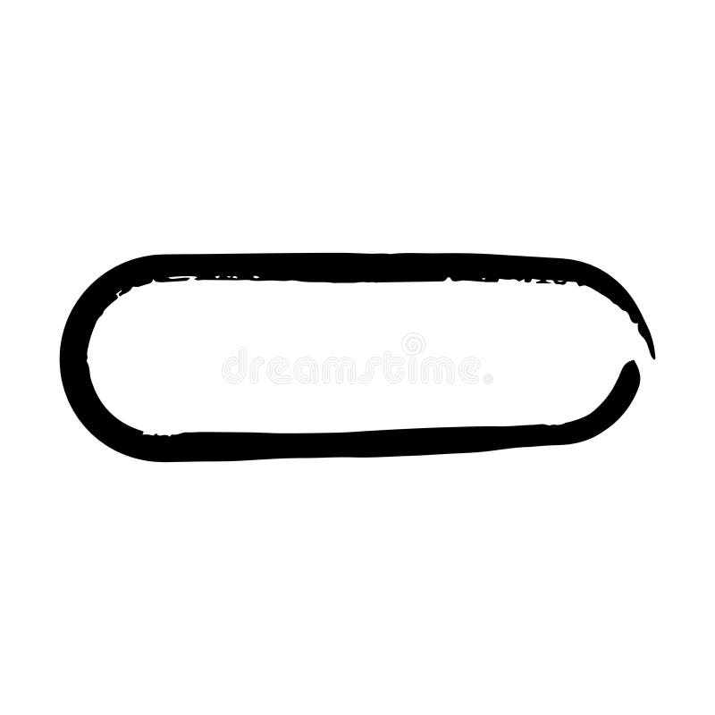 Frame Curved Rectangle Elongated Texture Element, Outline Border Grunge ...