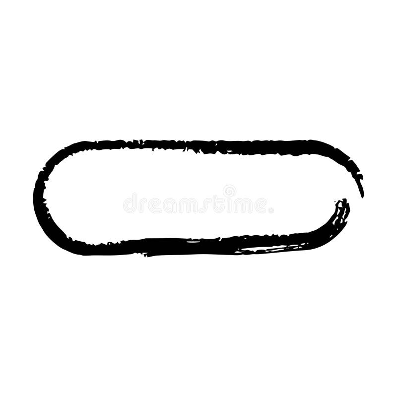 Frame Curved Rectangle Elongated Texture Element, Outline Border Grunge ...