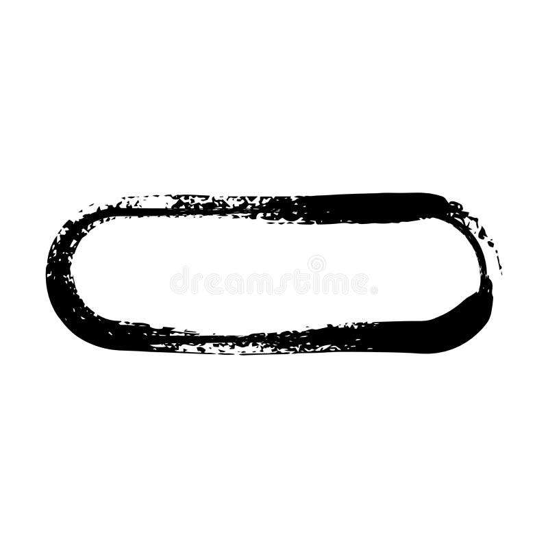 Frame Curved Rectangle Elongated Texture Element, Outline Border Grunge ...