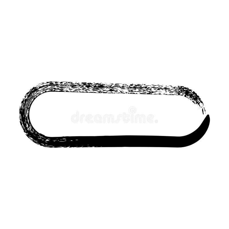 Frame Curved Rectangle Elongated Texture Element, Outline Border Grunge ...