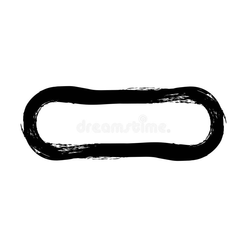 Frame Curved Rectangle Elongated Texture Element, Outline Border Grunge ...