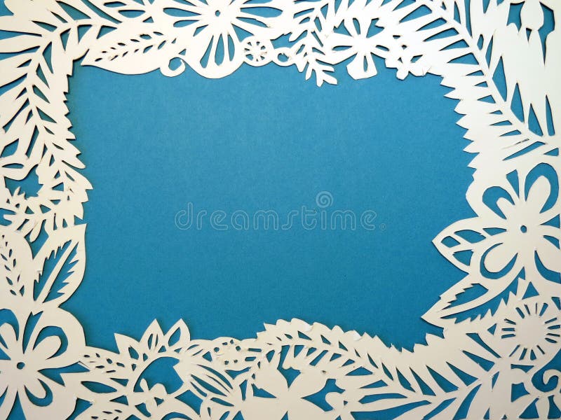 Frame cut from paper. stock image. Image of hand, pattern - 36732451