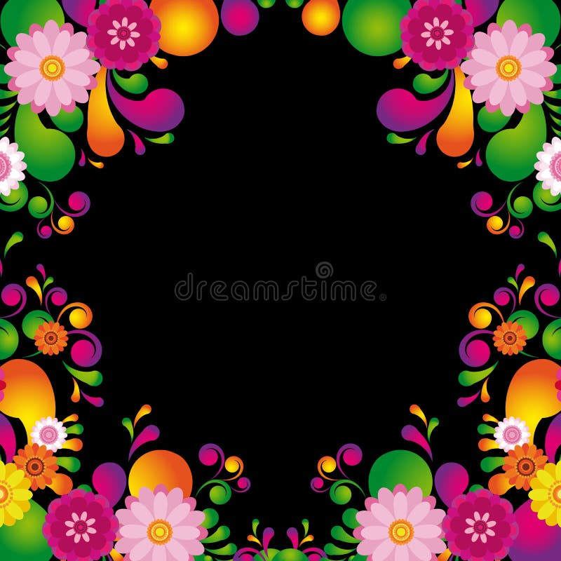 Frame da flor. ilustração do vetor. Ilustração de decorativo - 14555776