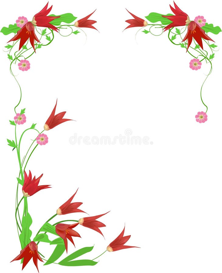 Moldura de flores ilustração do vetor. Ilustração de creativo - 4986273