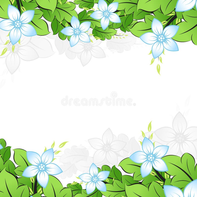 Frame da flor ilustração do vetor. Ilustração de elegância - 9366088