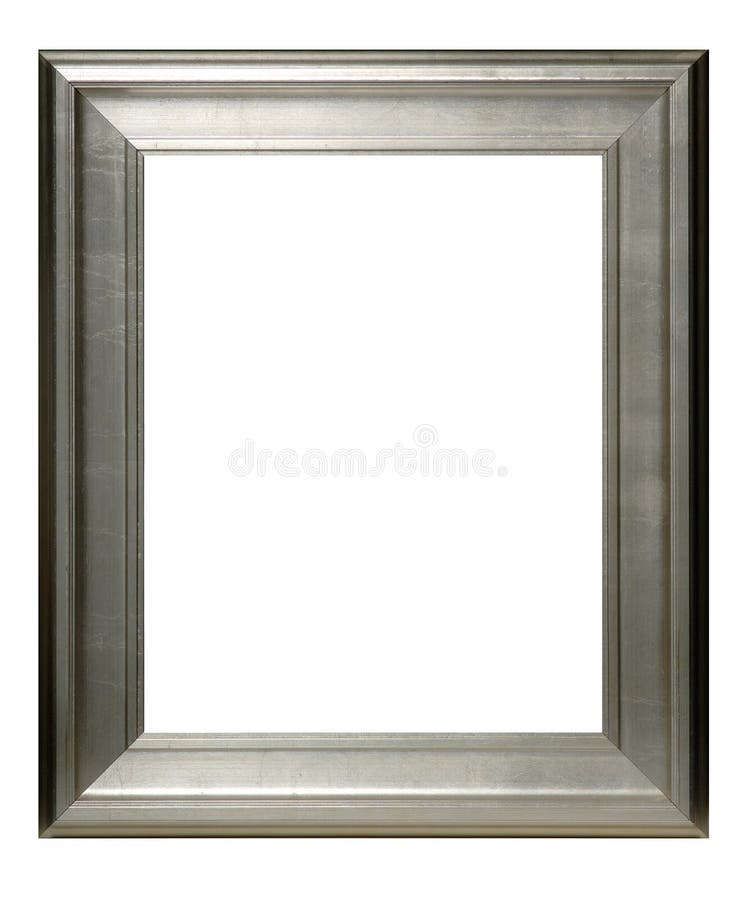 Moldura Para Retrato Com Prata Escovada Foto de Stock - Imagem de ...