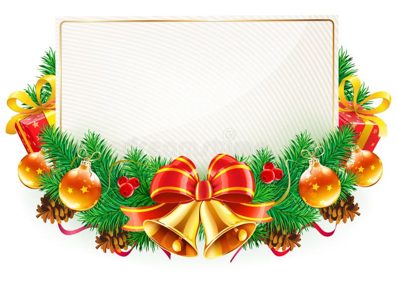 Frame decorativo do Natal ilustração do vetor. Ilustração de convite ...