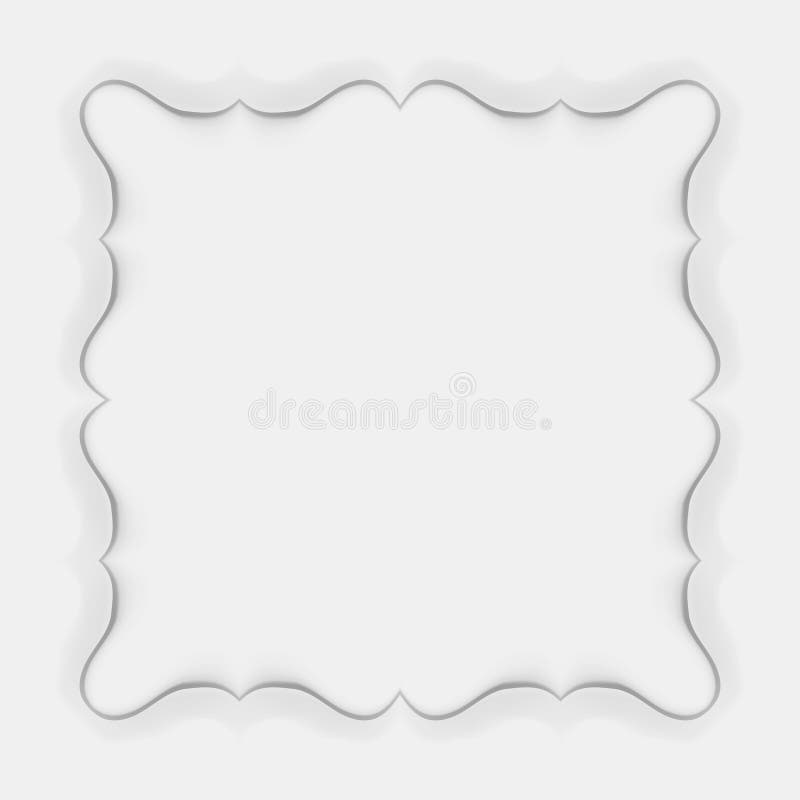 Frame with Delicate Gradient and Transparent Shadows in Paperwork Style ...