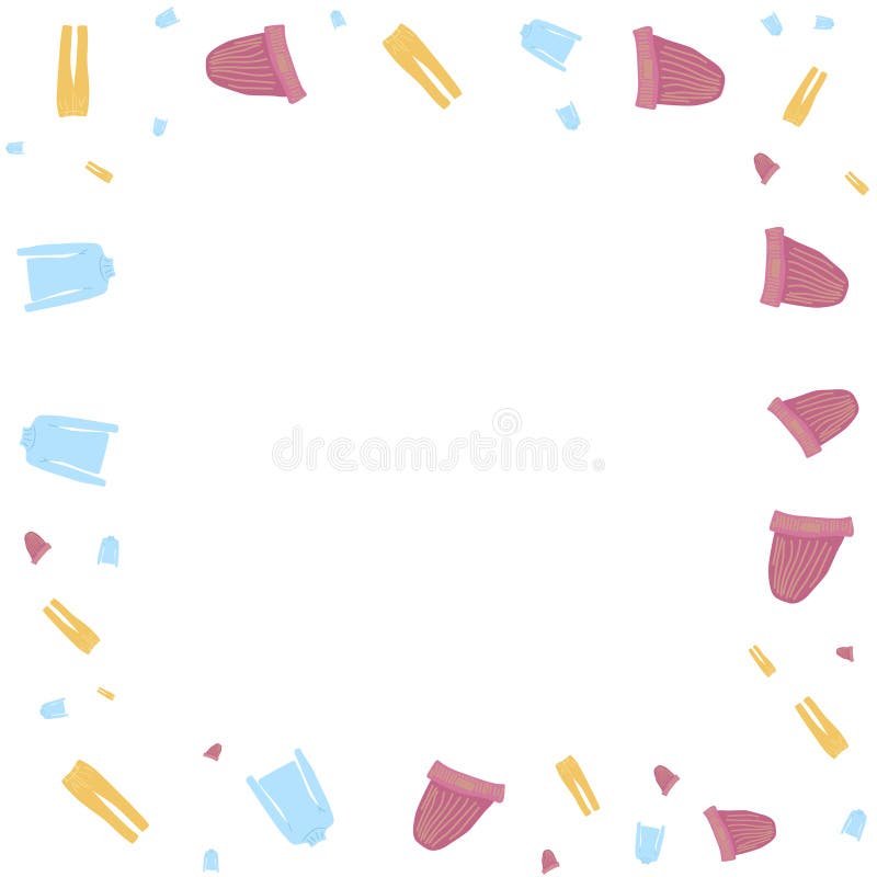 Frame Design of Colored Spring Clothes Poster. Stock Vector ...