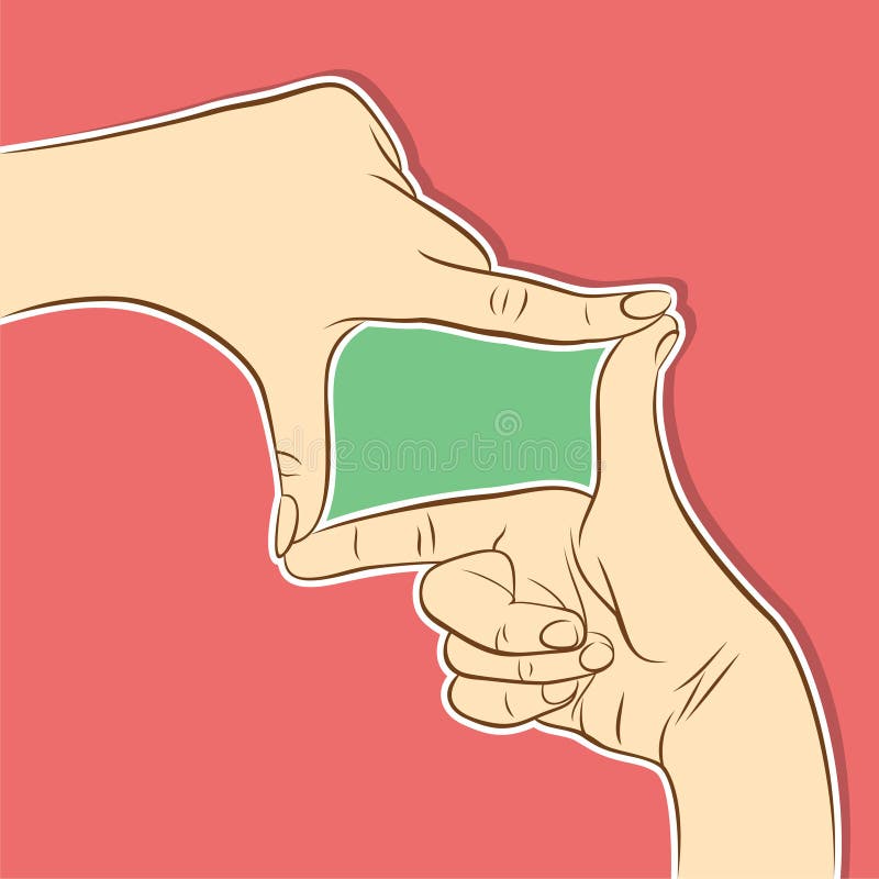 Frame design by hand stock vector. Illustration of hand - 57518222