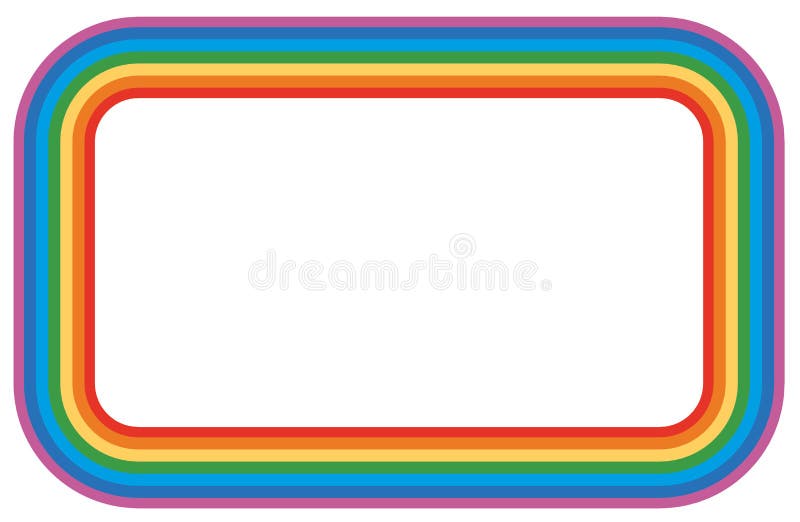Frame design with rainbow stock vector. Illustration of message - 81177345