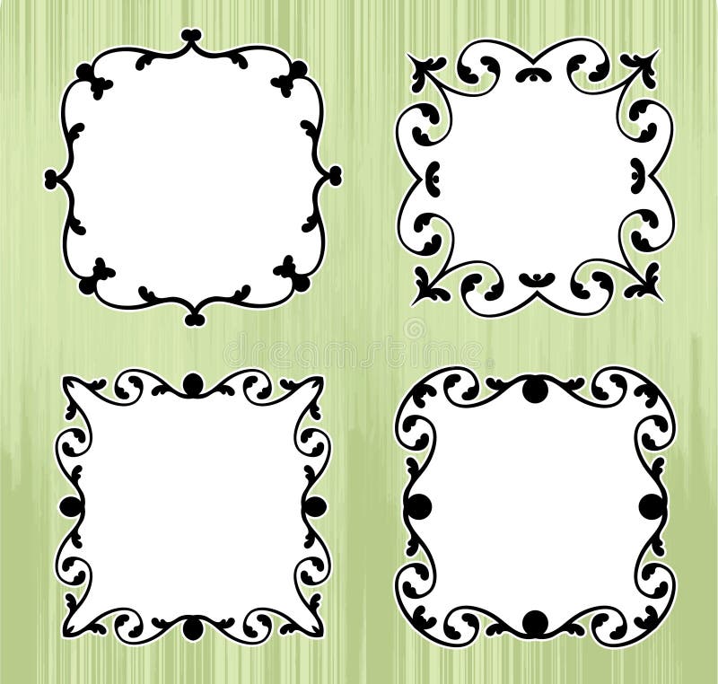 Frame design set stock illustration. Illustration of symmetry - 12393587