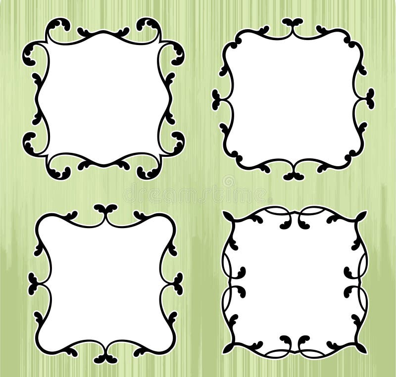 Frame design set stock illustration. Illustration of square - 12393589
