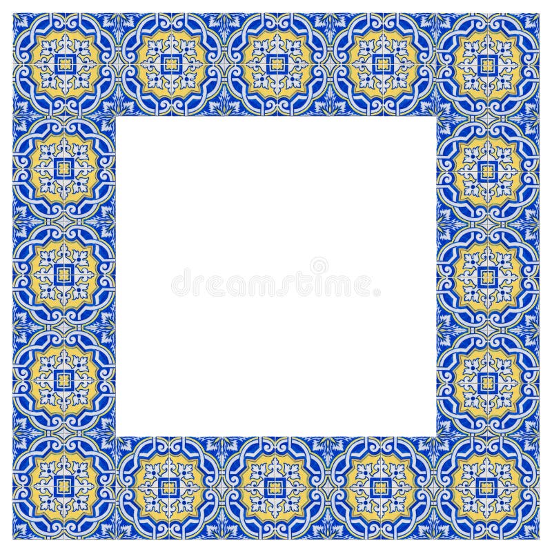 Frame Design with Typical Portuguese Decorations Called Azulejos Made ...