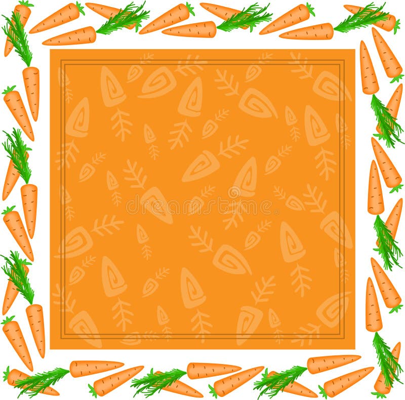 Frame from Different Carrots Stock Vector - Illustration of copy ...