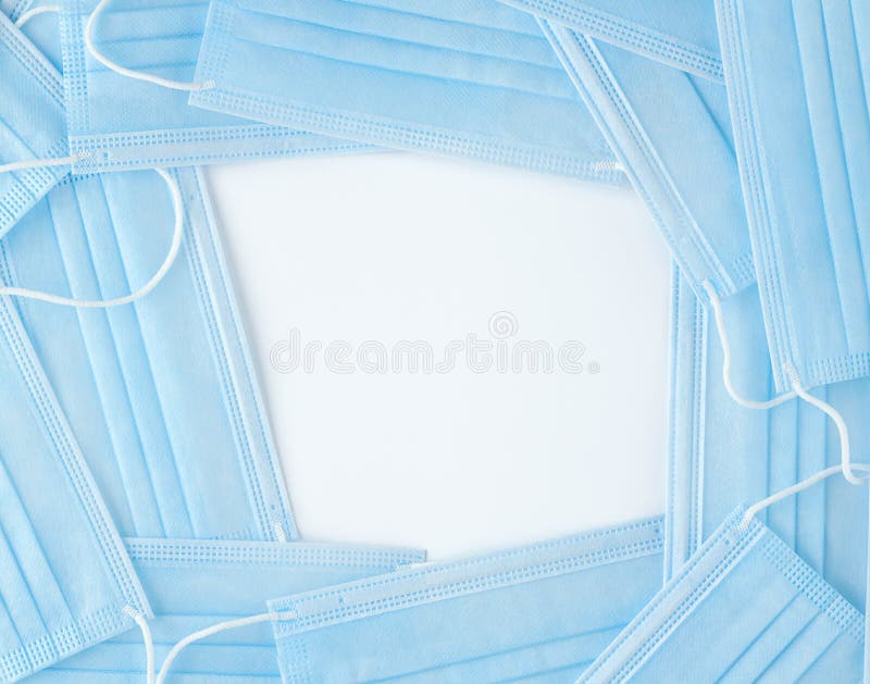 Frame of Disposable Personal Protective Equipment, PPE, Medical Face ...