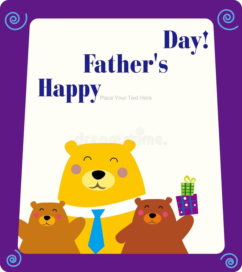 Frame do dia de pai ilustração do vetor. Ilustração de alegre - 17374069
