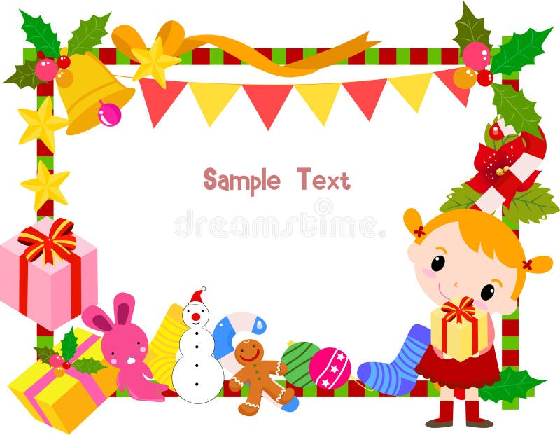 Frame do Feliz Natal ilustração do vetor. Ilustração de creativo - 17344503