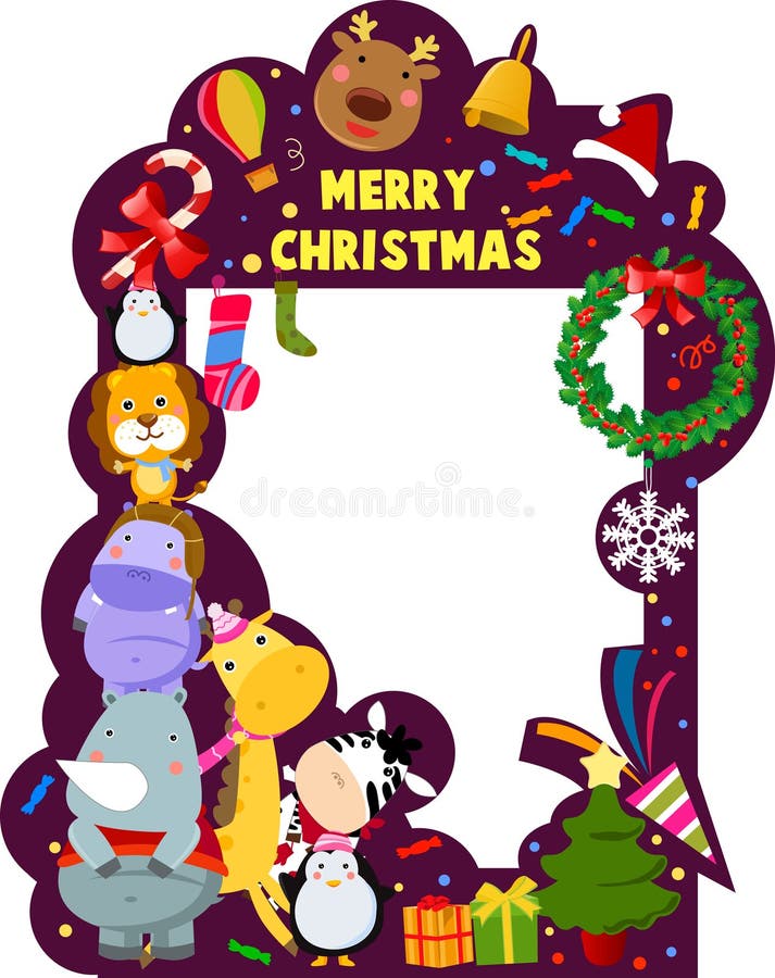 Frame do Feliz Natal ilustração do vetor. Ilustração de artwork - 17376378